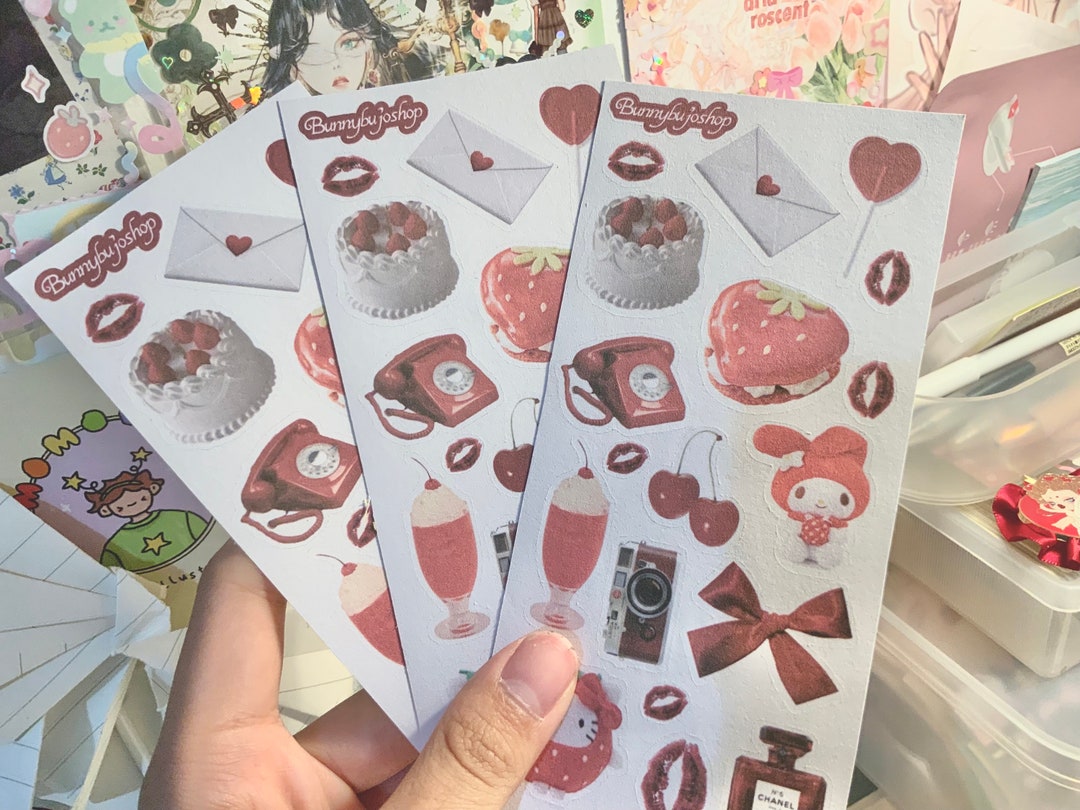 Red Png Sticker Sheet - Etsy