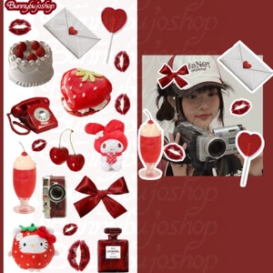 Red Png Sticker Sheet - Etsy