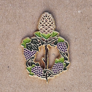 Dionysus Enamel Pin - Bacchan Thyrsus - Etsy