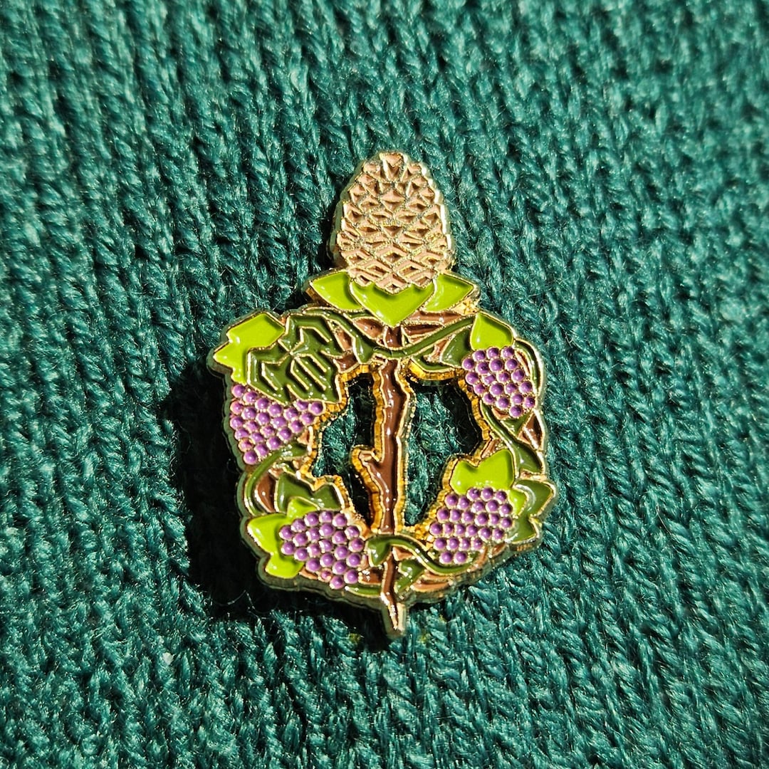 Dionysus Enamel Pin - Bacchan Thyrsus - Etsy