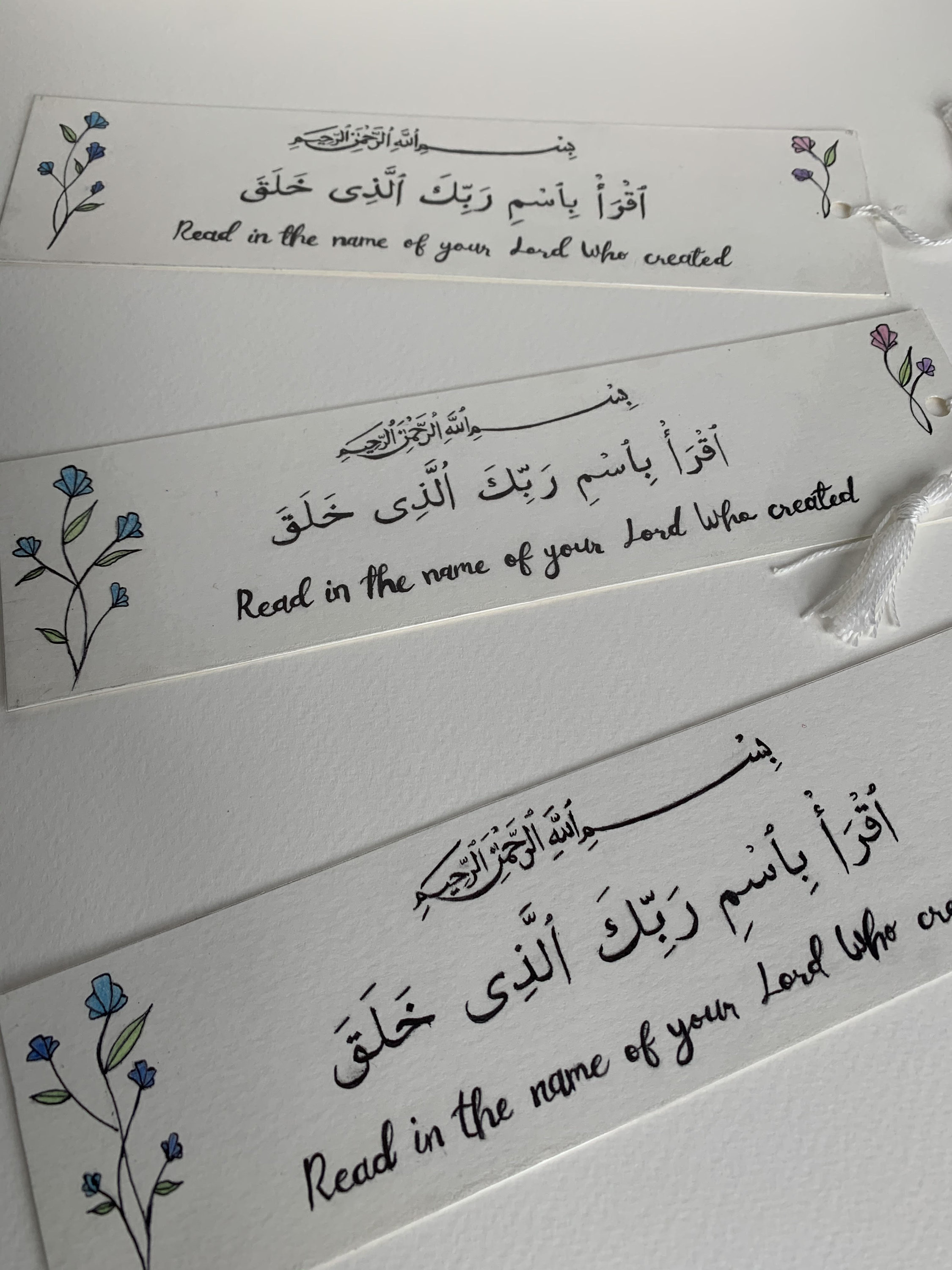 Elegant Arabic Calligraphy Bookmark - Etsy