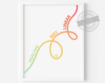 Healing is Not Linear Poster - Etsy