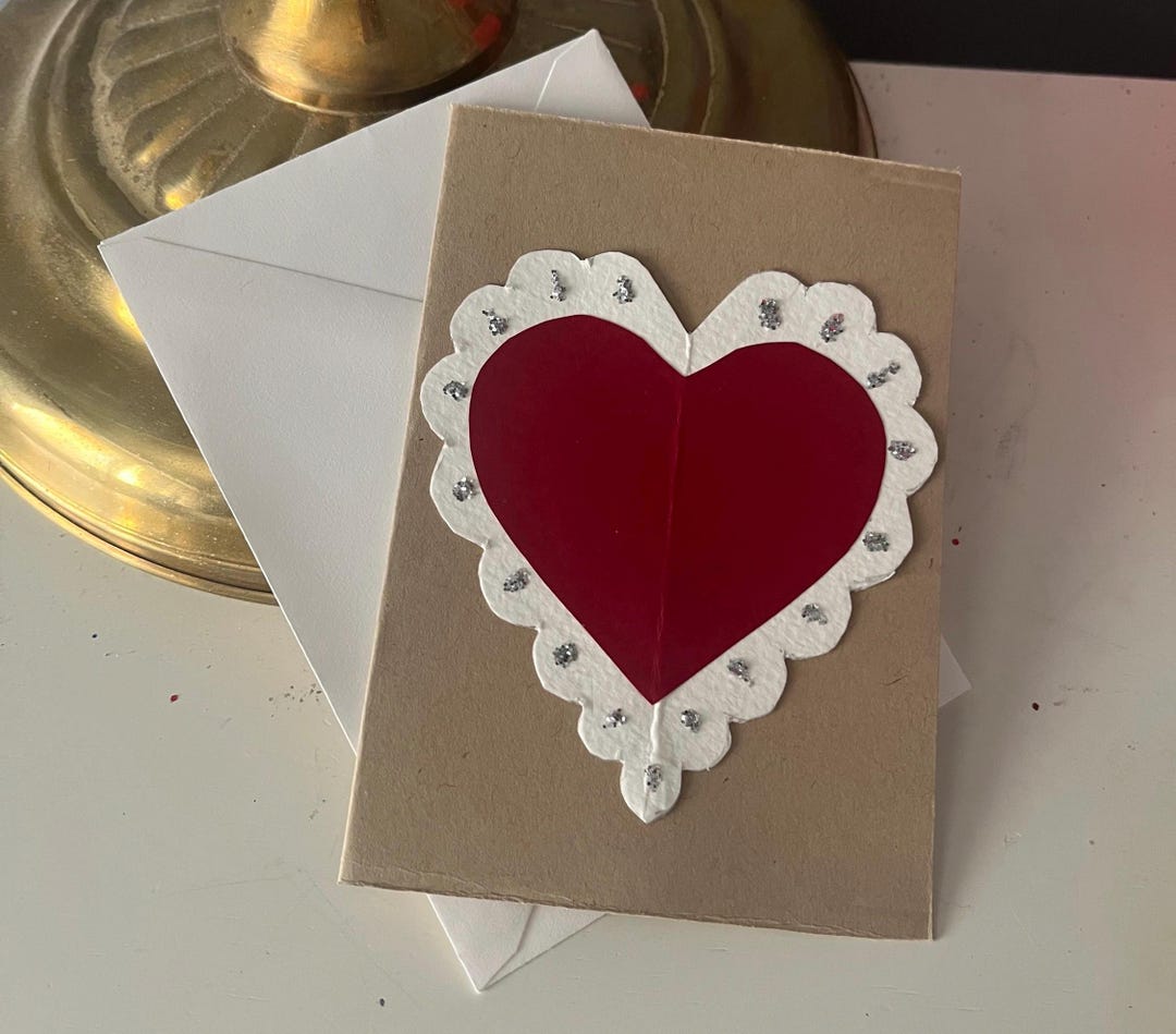 Retro Heart Cards - Etsy
