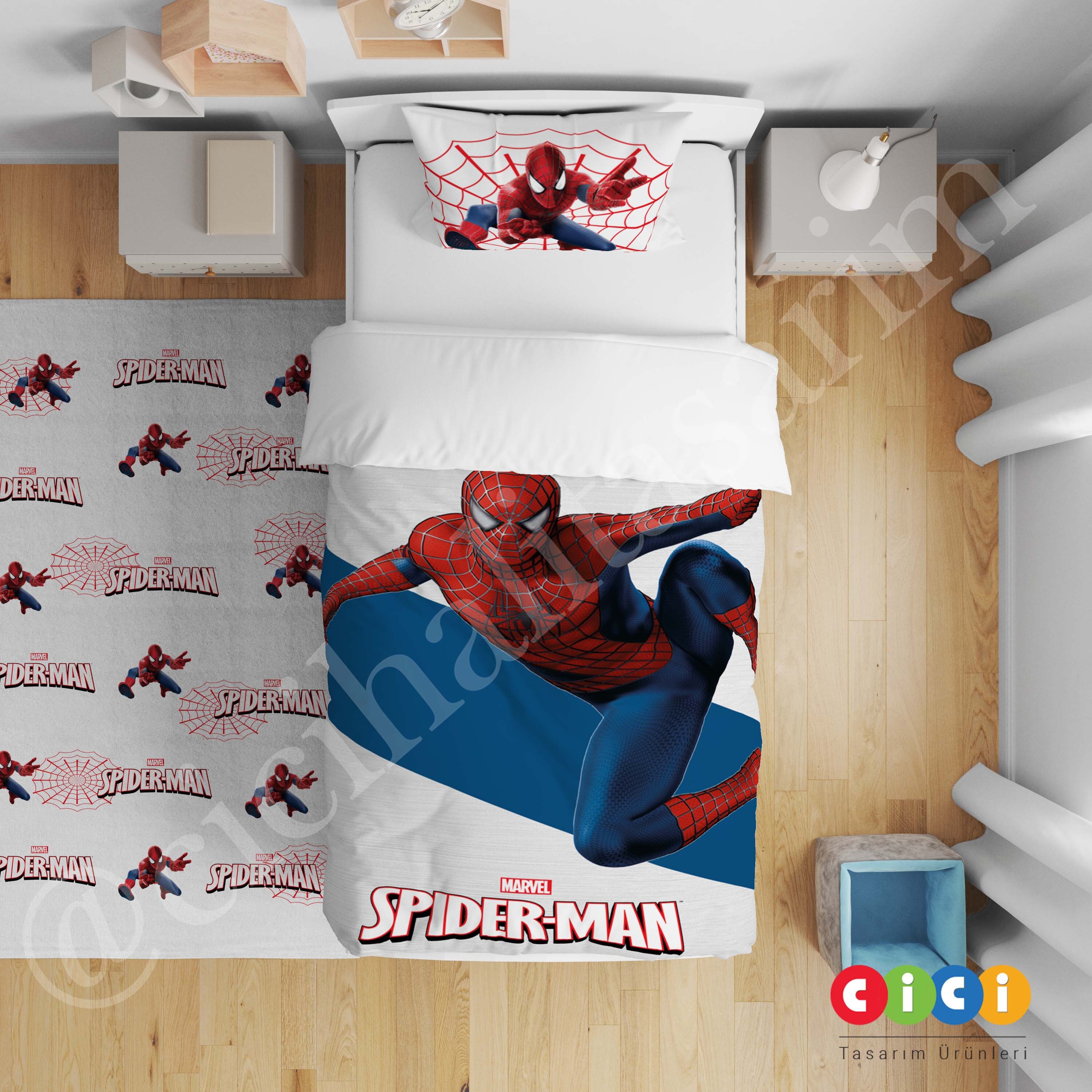 Spiderman Curtain, Baby Boy and Girl Kids Room Curtain, Nursery Room ...