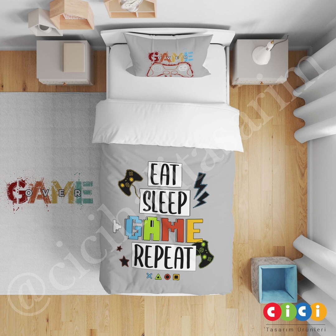 Gaming Console Linens Set, Gamer Bedding Set, Baby Boy and Girl Kids ...