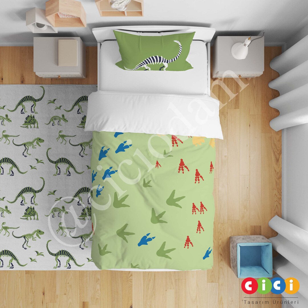 Dinosaur Linens Set, Baby Boy and Girl Kids Room Bedding Set, Nursery ...