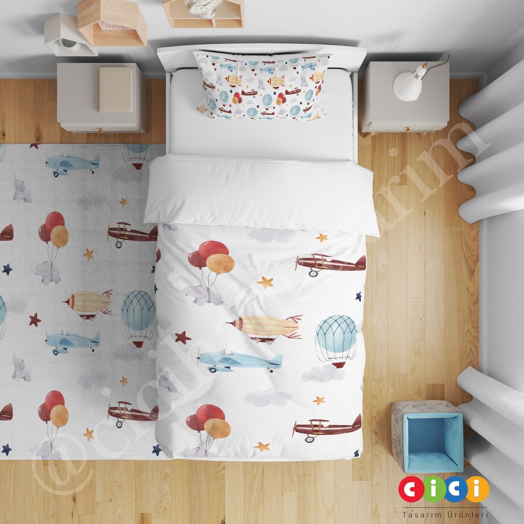 Colourfull Watercolour Rug, Baby Boy and Girl Kids Room Rug, Nursery ...