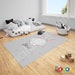 Rabbit Rug, Stars Rug, Baby Girl Kids Room Rug, Nursery Room Rug ...