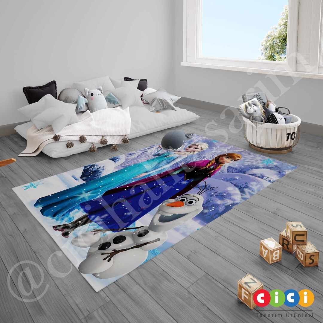 Elsa Rug , Frozen Rug , Elsa and Anna, Baby Girl Kids Room Rug ...