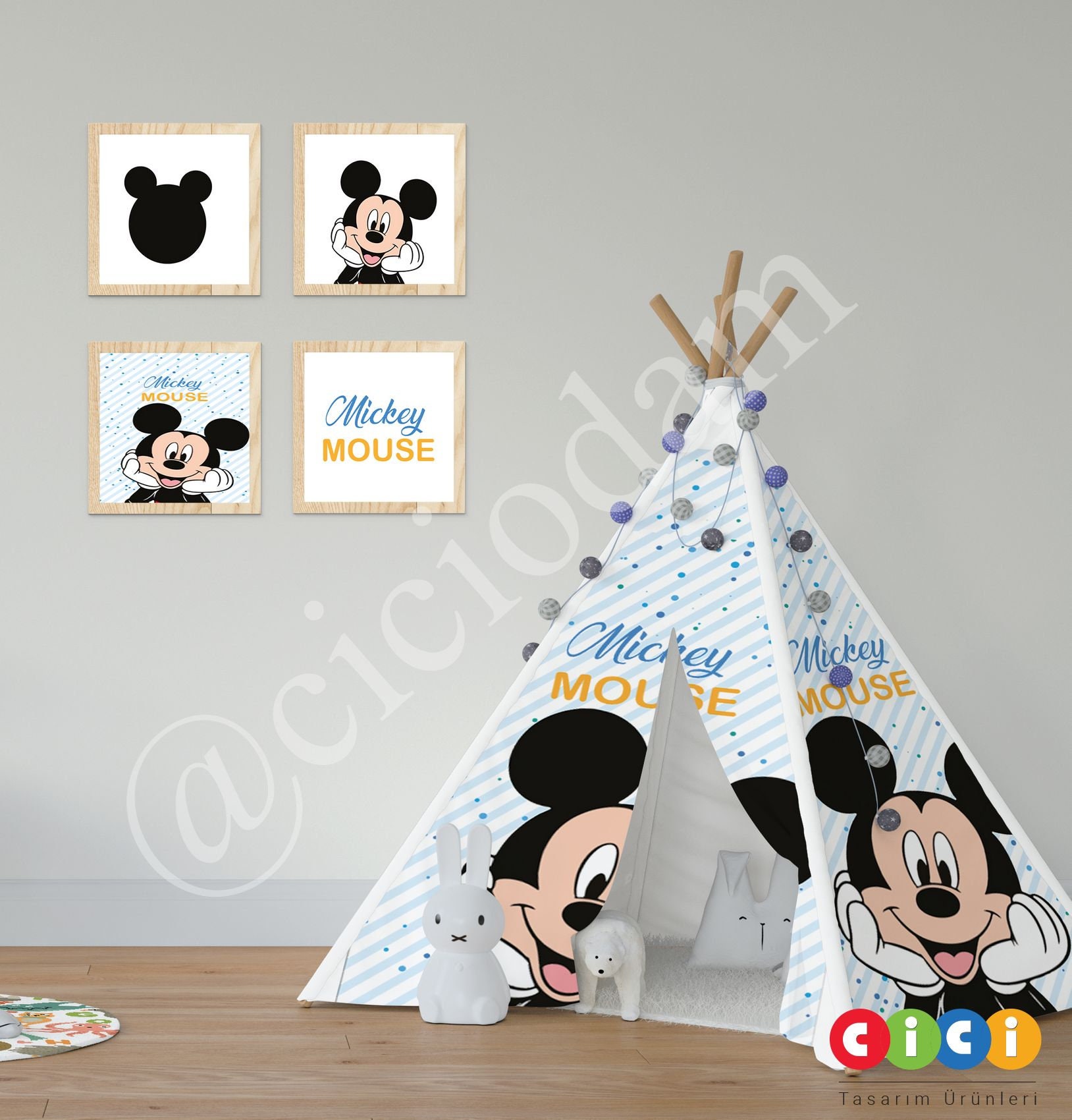 Mickey Mouse Curtains Baby Boy and Girl Kids Room Curtain - Etsy