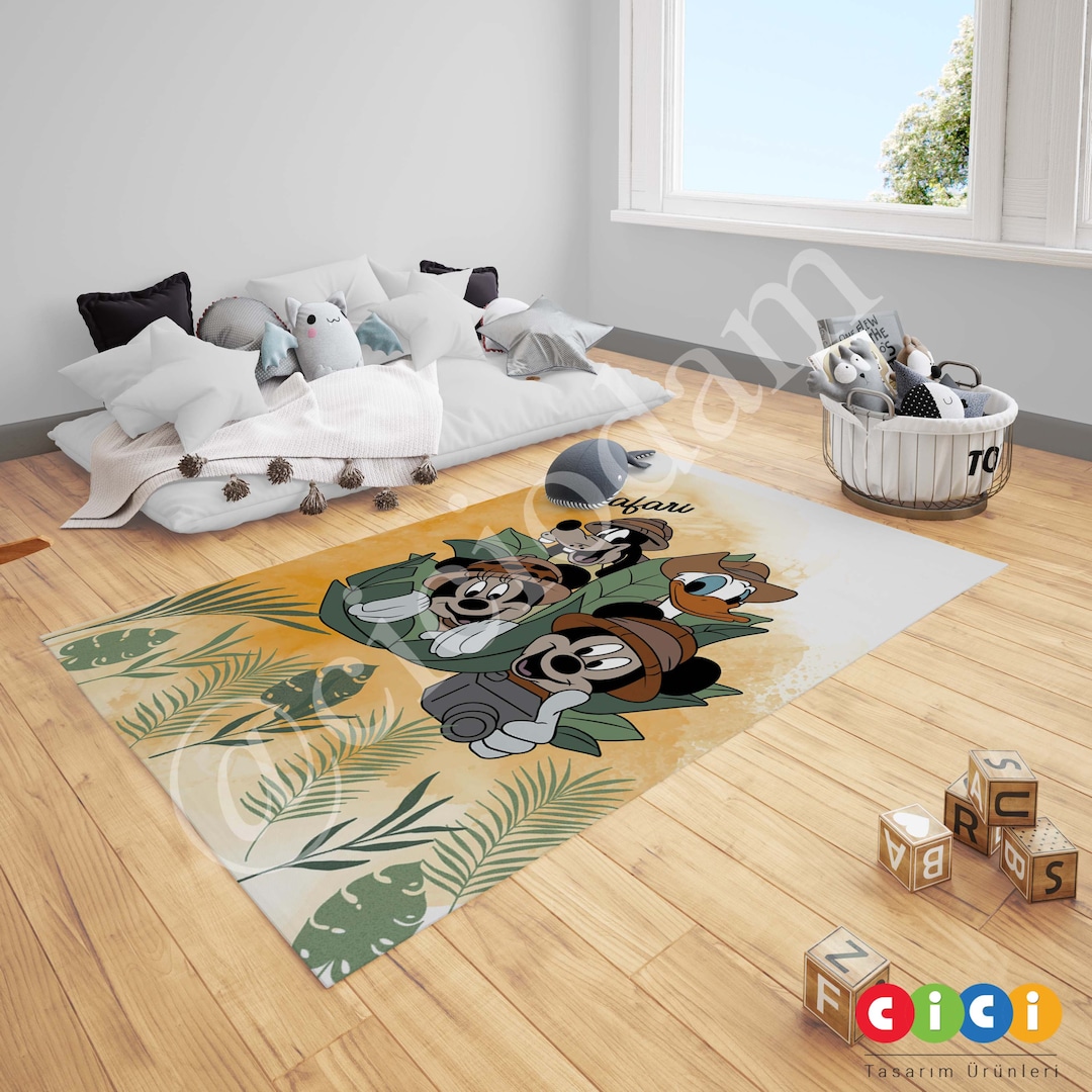 Mickey Mouse Cutaini Minnie Mouse Rug Donald Duck Rug , Safari Rug ...