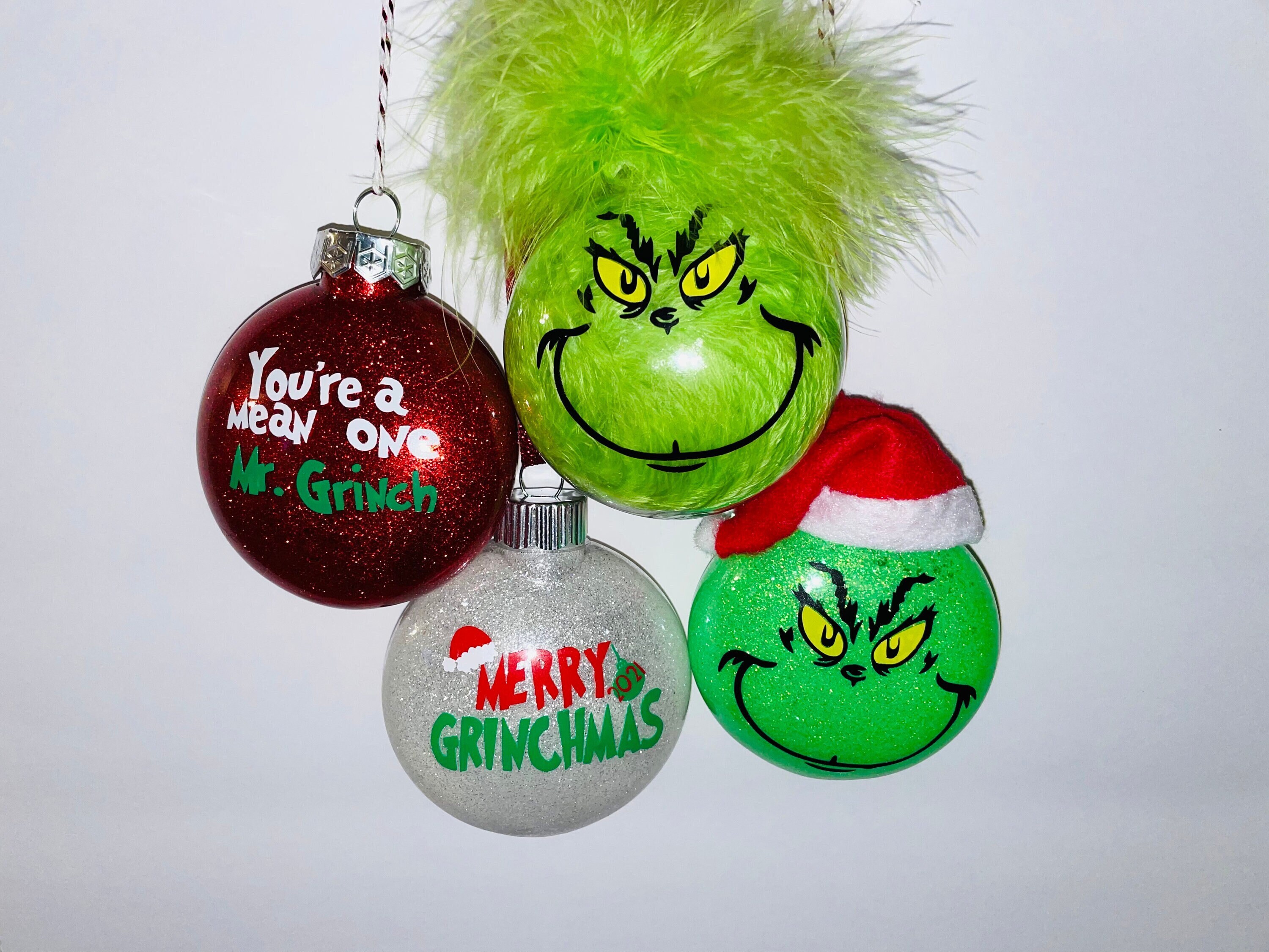 Grinch Ornament Set of 4 - Etsy