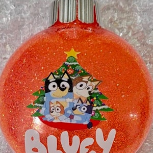 Bluey Family Inspired Christmas Ornament free Personalization - Etsy