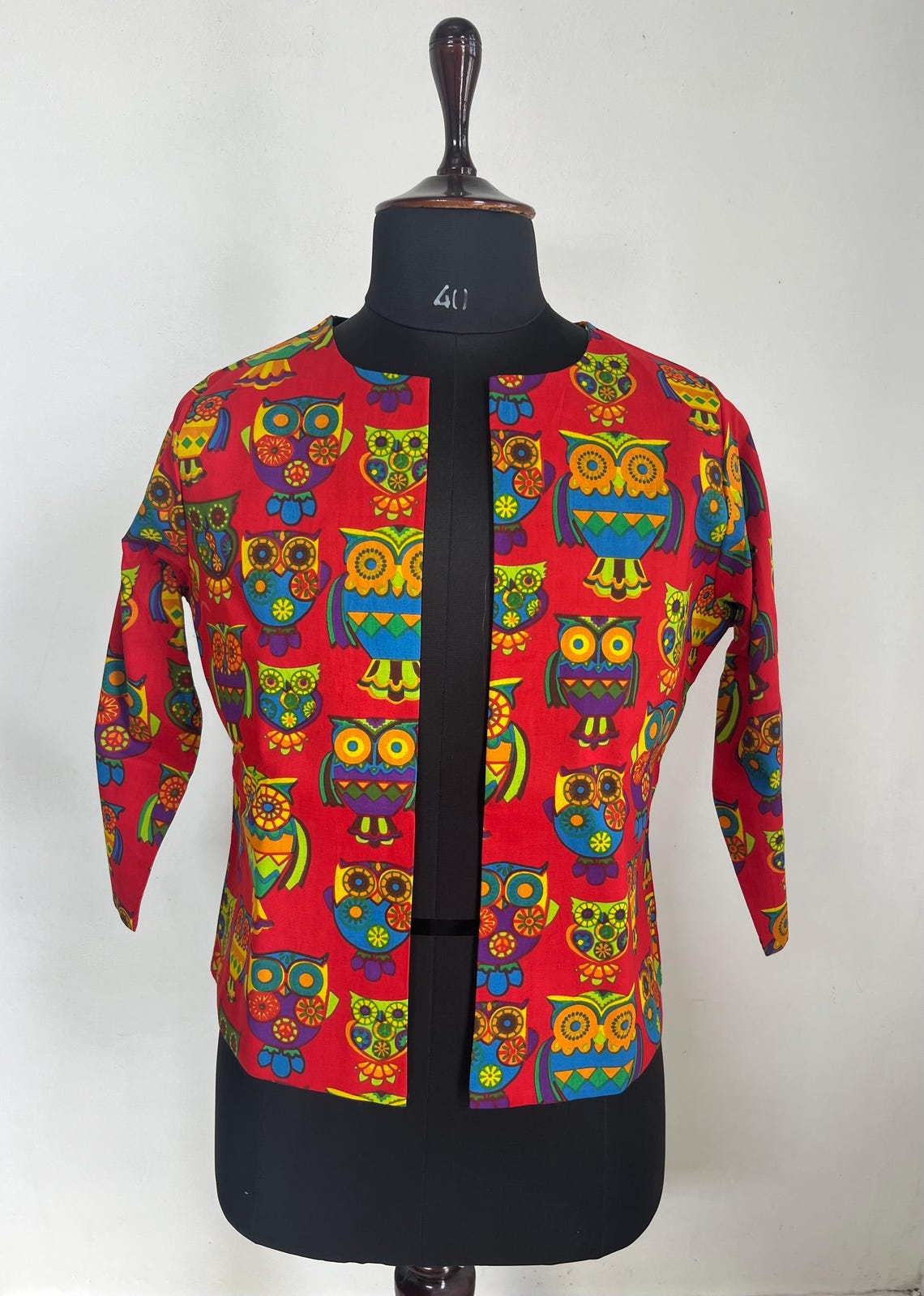 Indian Ethnic Handmade Cotton Block Print Full Sleeves Jacket for Women ...