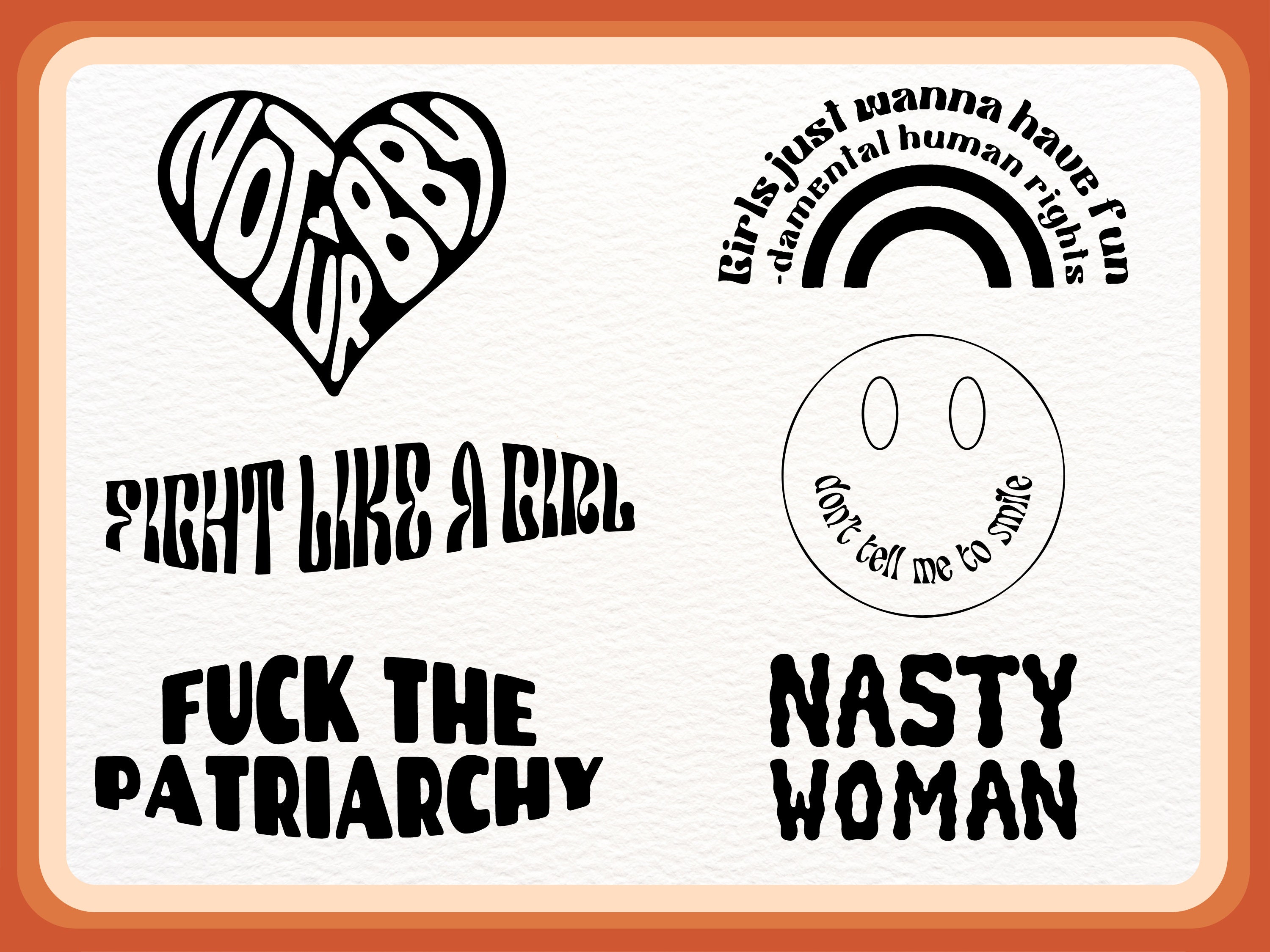 Feminist Graphics Bundle, Feminist SVG, Feminist PNG Clip Art, Feminist ...