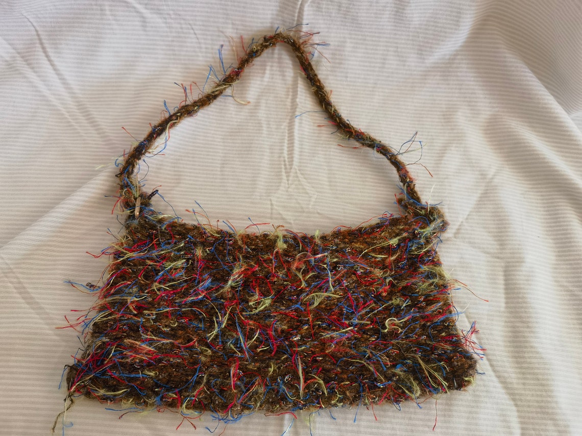 Handmade Knitted Bag, Customizable Design Bag, Small Shoulder Bag ...