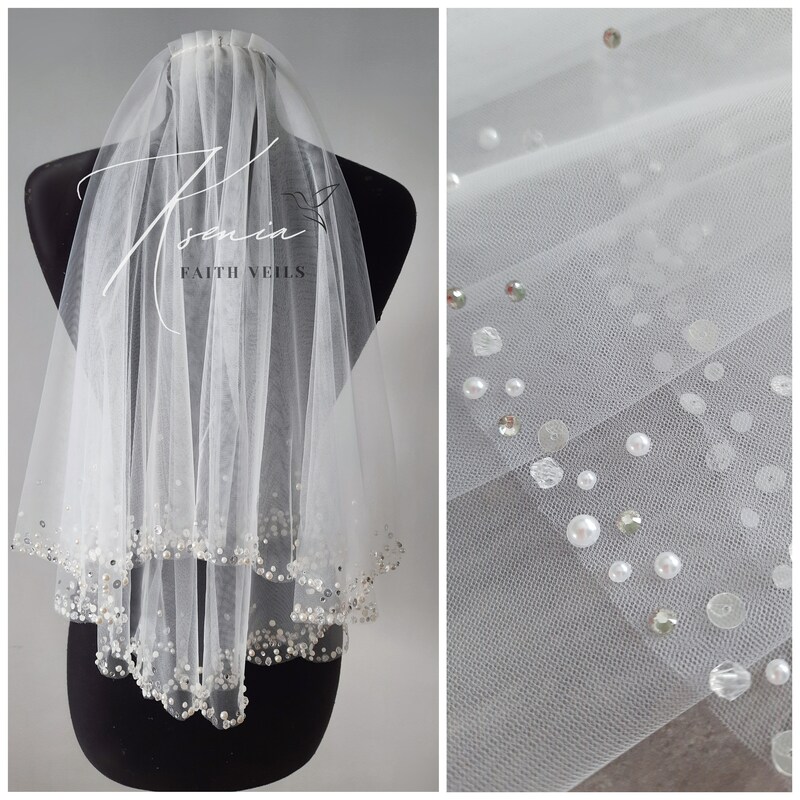 Short Wedding Veil - Etsy UK