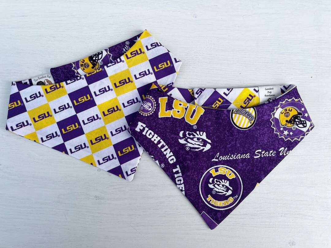 LSU Dog Bandana - Etsy