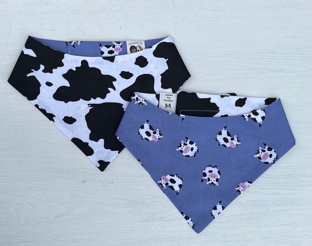 Purple Cow Print Dog Bandana - Etsy