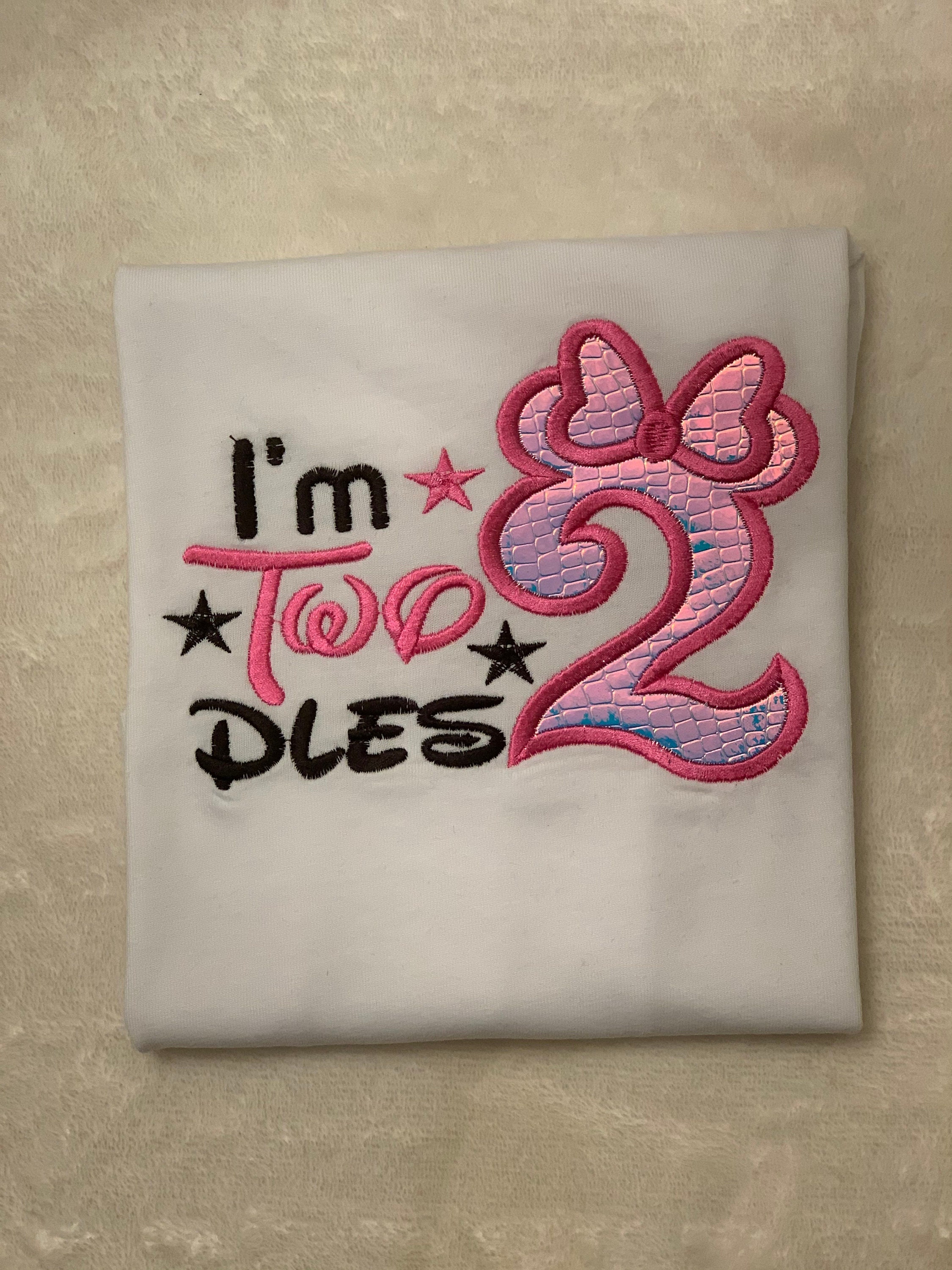 I'm Twodles Second Applique Birthday Number 2 Two Doodles Mouse Digital ...