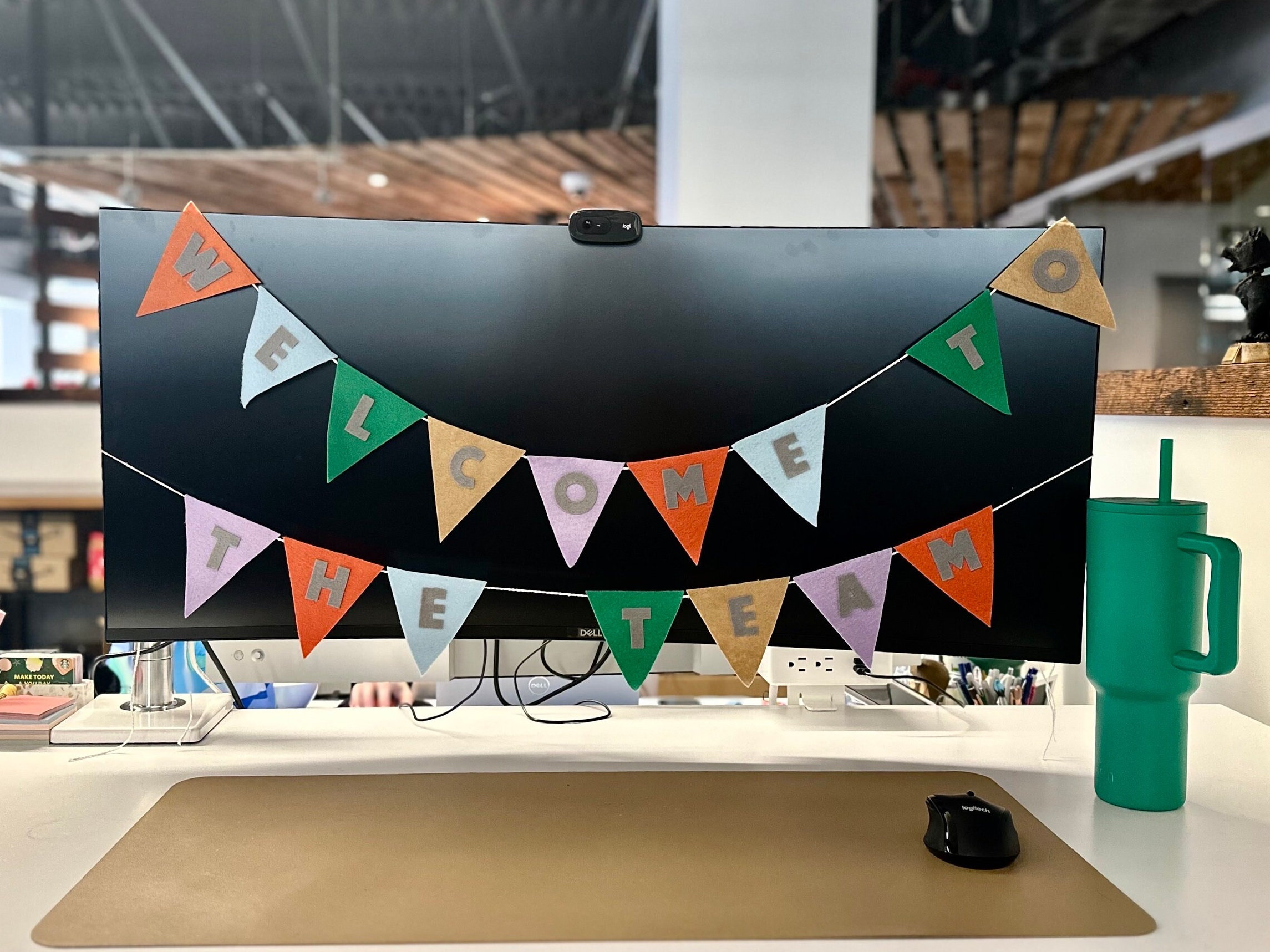 Mini Welcome to the Team Computer / Monitor Pennant Garland - Etsy