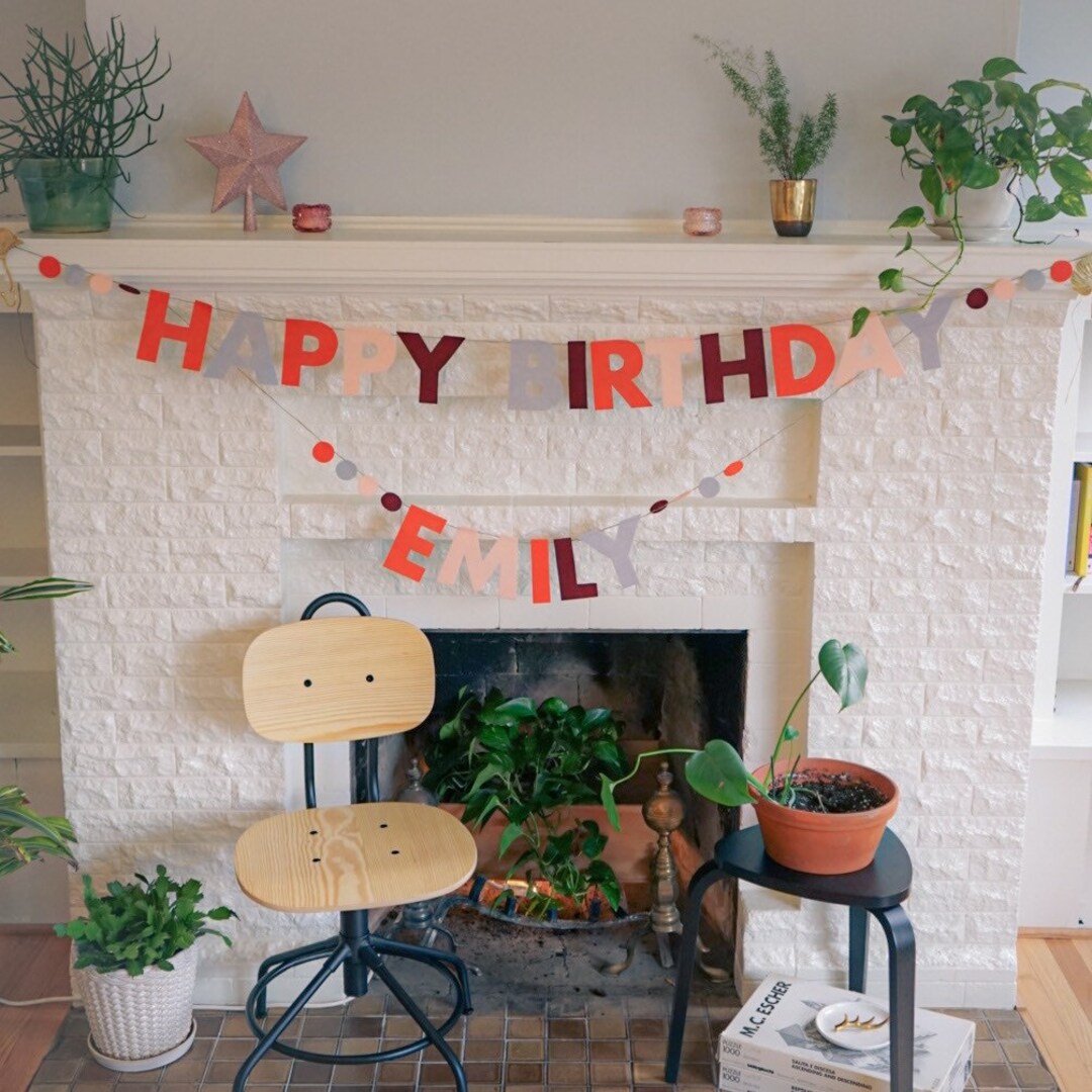 Felt Happy Birthday Personalized Garland - Etsy