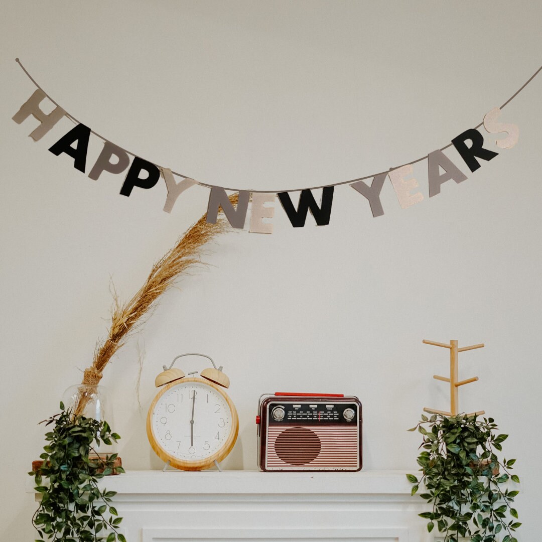 Happy New Year Felt Garland | 2025 - Etsy