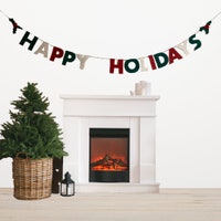 Happy Holidays Banner Printable Christmas Wall Hanging Holiday ...