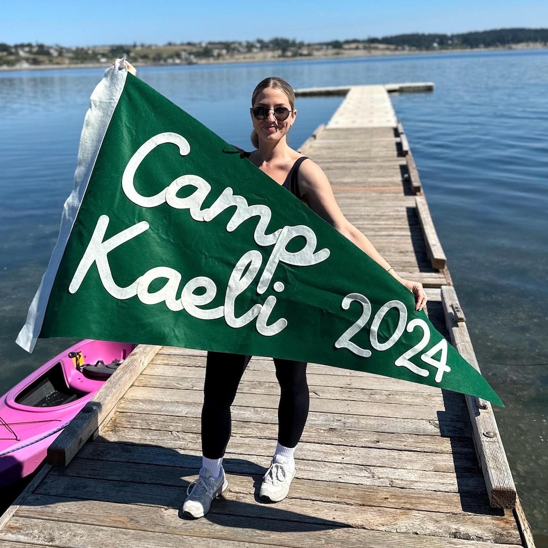 Extra Large Custom Pennant Flag / Camp Bachelorette Flag / Personalized ...