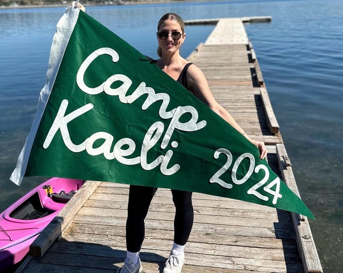 Extra Large Custom Pennant Flag / Camp Bachelorette Flag / Personalized ...