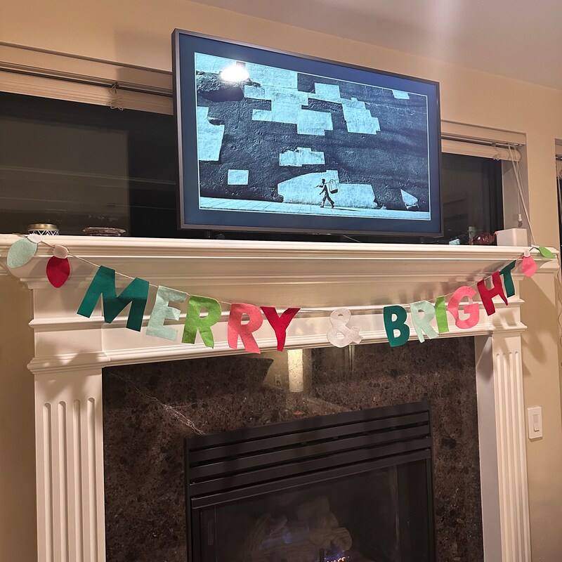 Merry and Bright Banner - Etsy