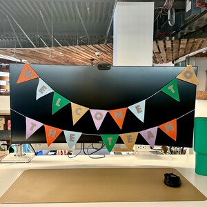 Mini Welcome to the Team Computer / Monitor Pennant Garland - Etsy