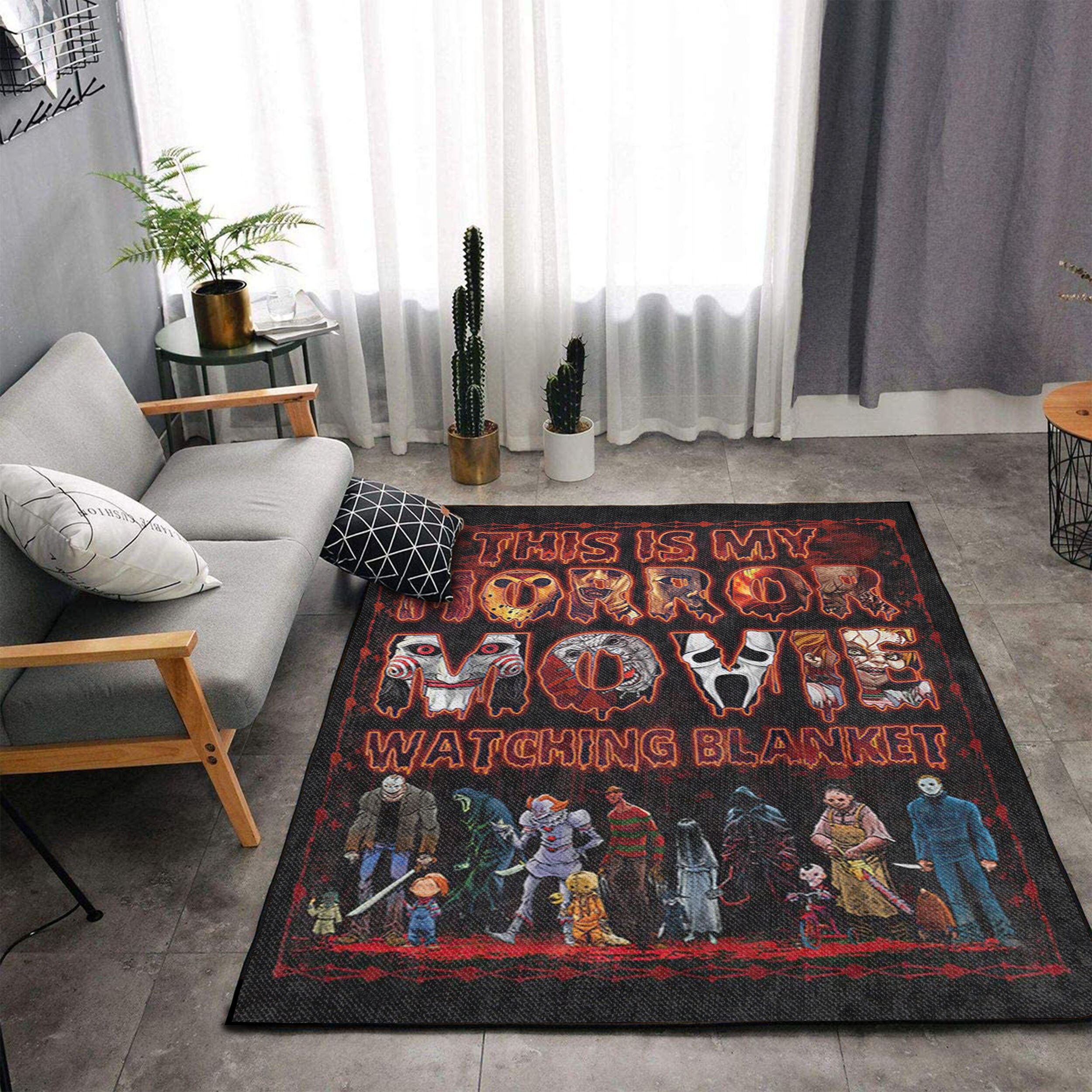 Horror Movie Characters Rug Carpet Floor Horror Movie Rug | Etsy