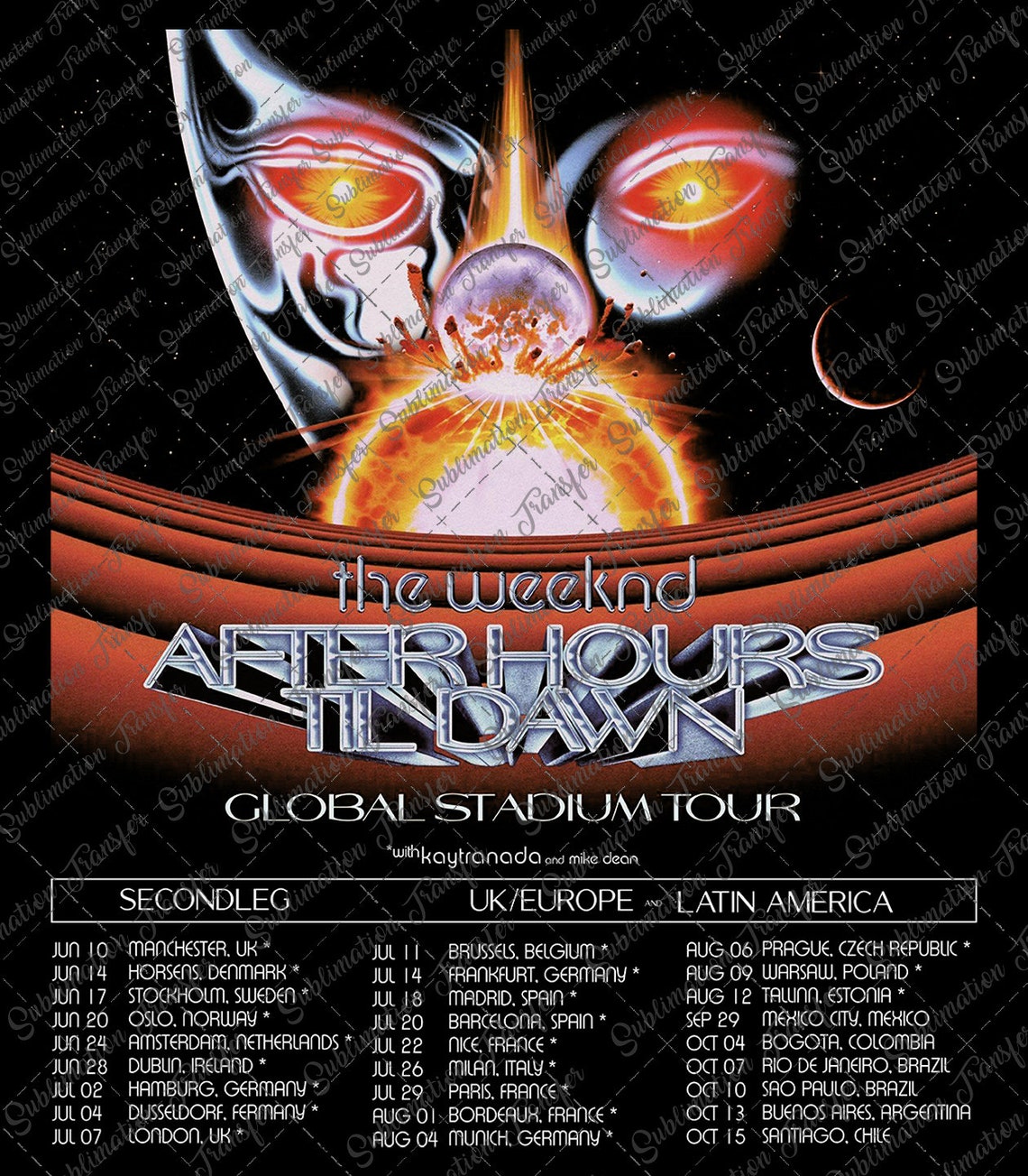 The Weeknd Png, After Hours Til Dawn Tour 2023 Png, the Weeknd 2023 Png ...