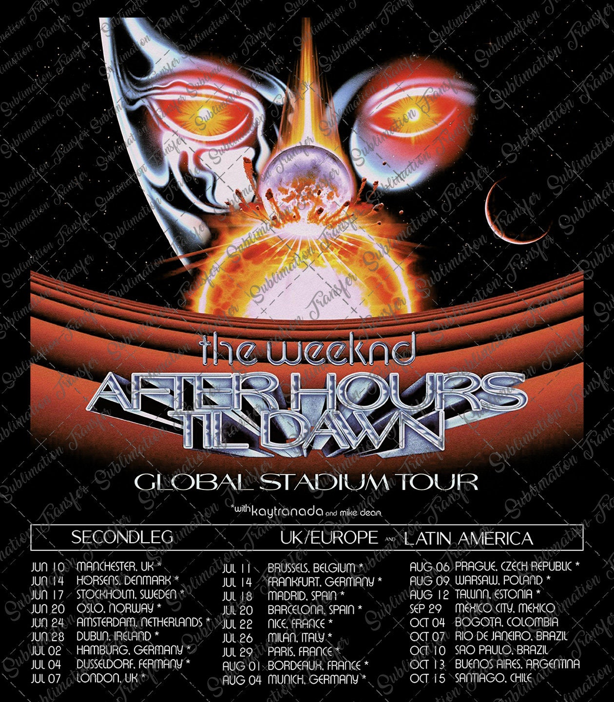 The Weeknd Png, After Hours Til Dawn Tour 2023 Png, the Weeknd 2023 Png ...