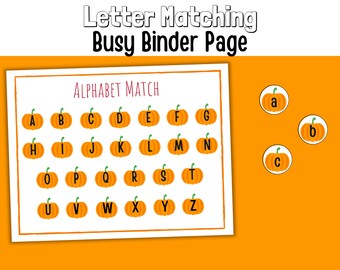 Preschool Alphabet Matching - Etsy