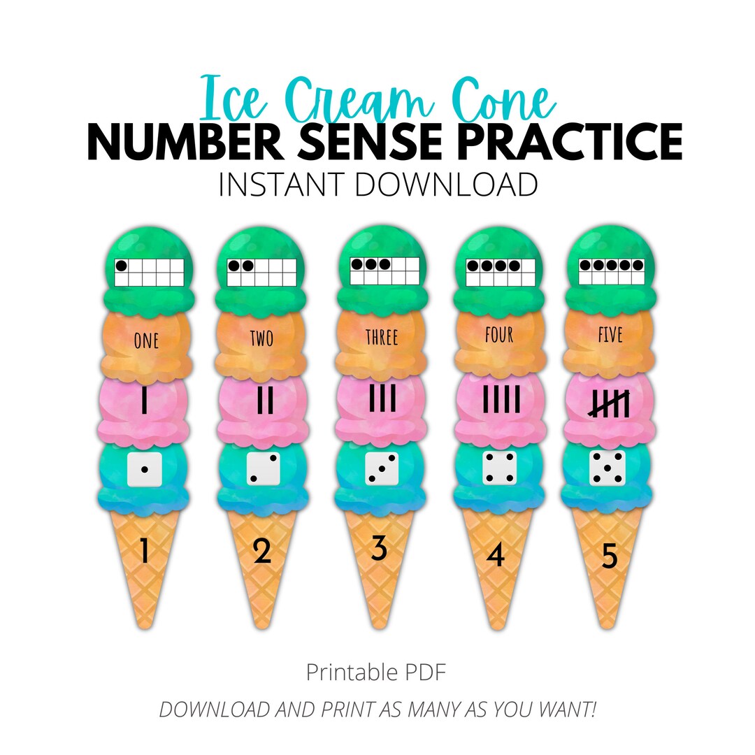 Number Sense Matching Game, Printable 1-10 Practice for Toddlers ...
