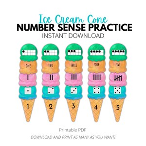 Number Sense Matching Game, Printable 1-10 Practice for Toddlers ...