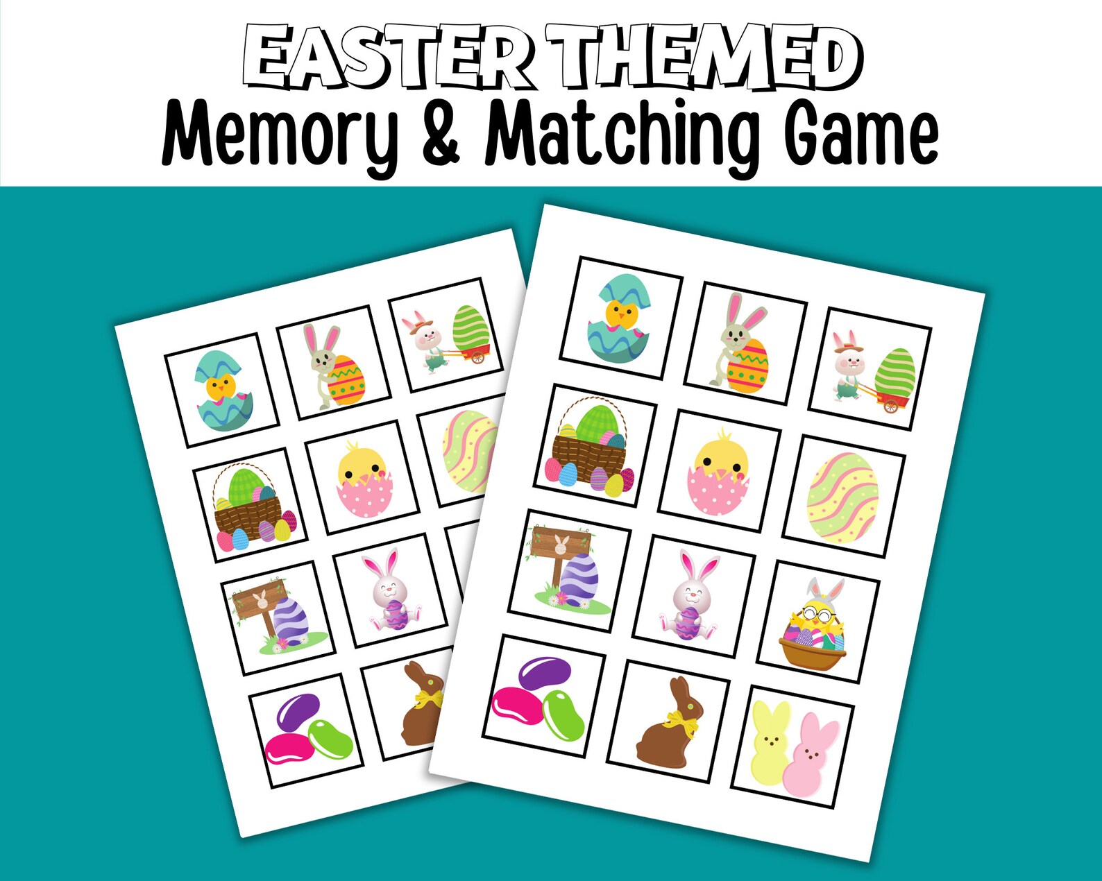 Easter Matching & Memory Game | Printable Easter Activity - Etsy