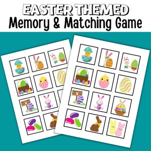 Easter Matching & Memory Game | Printable Easter Activity - Etsy