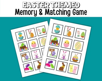 Easter Matching Game, Easter Memory Game, Easter Printable, Memory Game ...