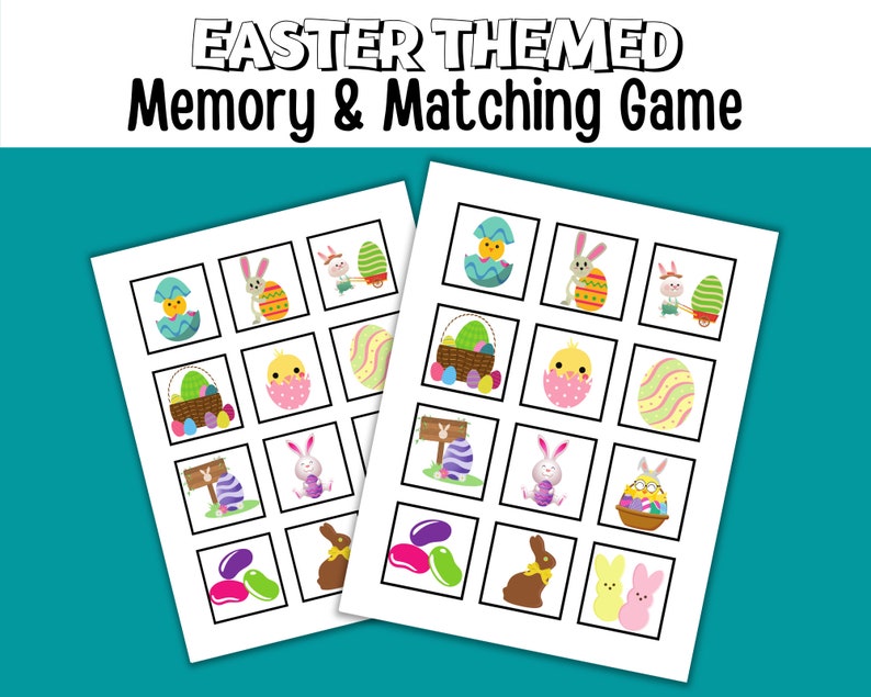 Easter Matching & Memory Game | Printable Easter Activity - Etsy