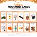 Fall Movement Cards, Printable Action Flashcards for Kids, Toddlers ...