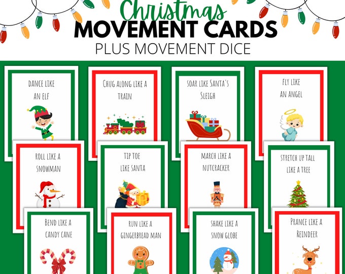 Fall Movement Cards, Printable Action Flashcards for Kids, Toddlers ...