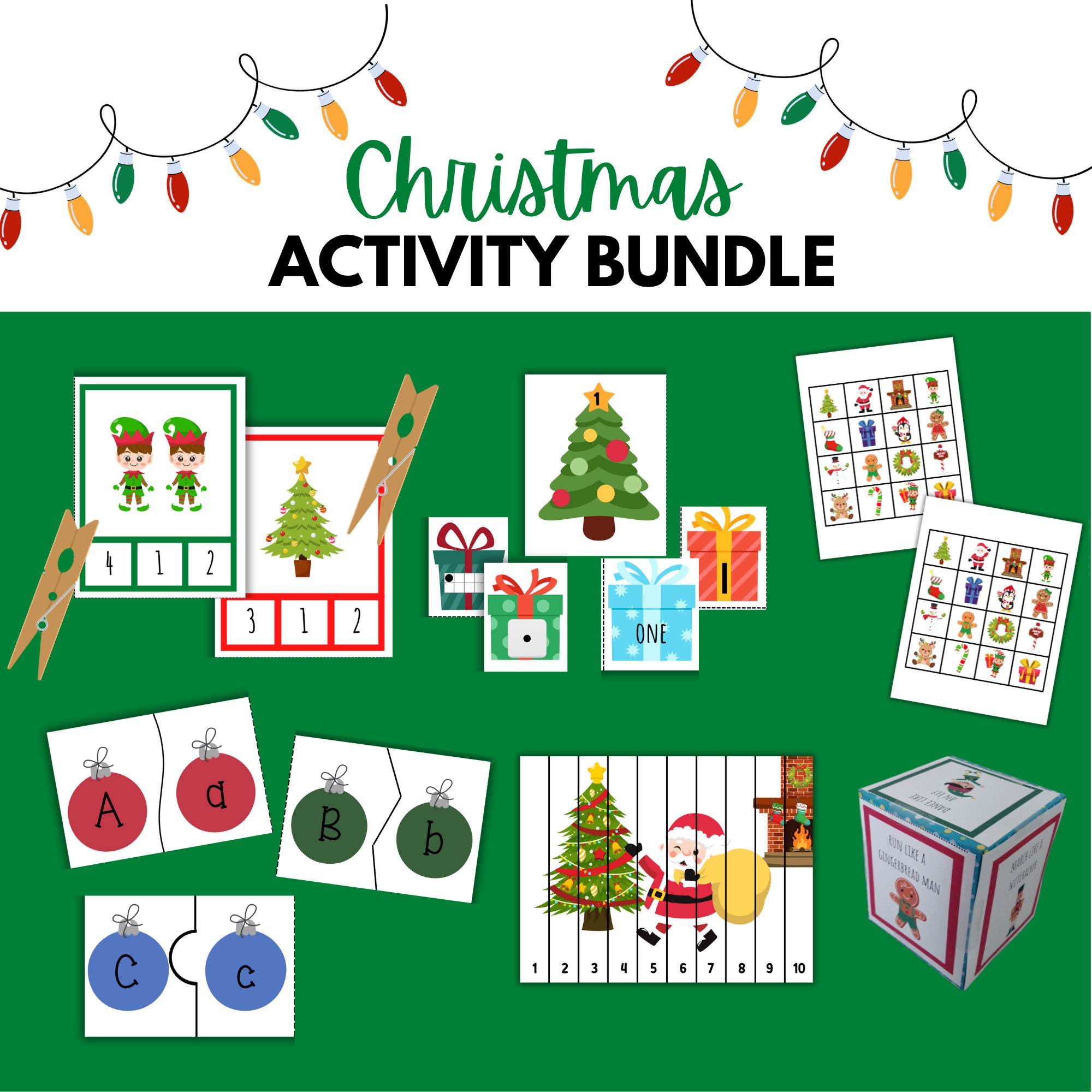 Christmas Activity Bundle Printable Christmas Games for Toddlers ...