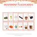Fall Movement Cards, Printable Action Flashcards for Kids, Toddlers ...