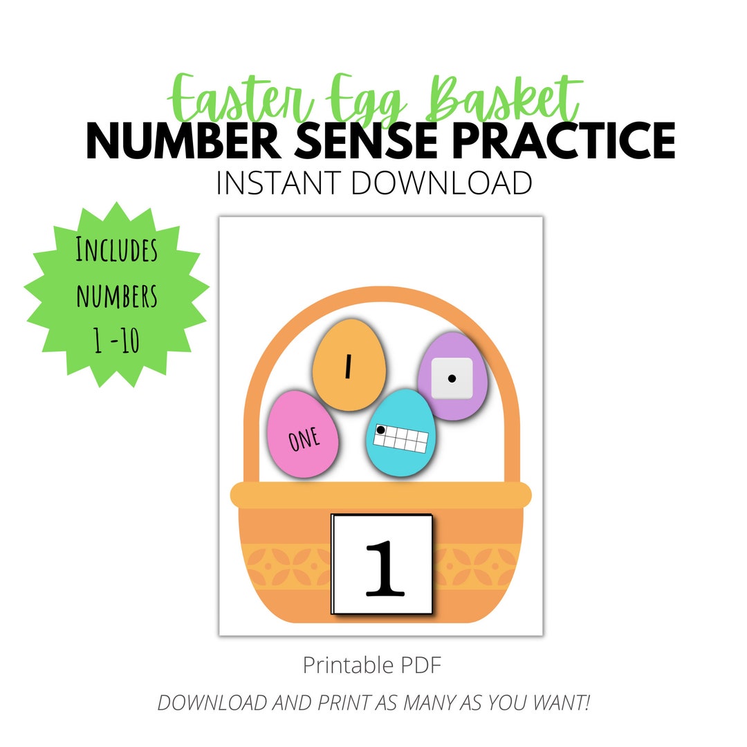 Number Sense Matching Game Number Practice 1-10 for Toddlers, Preschool ...