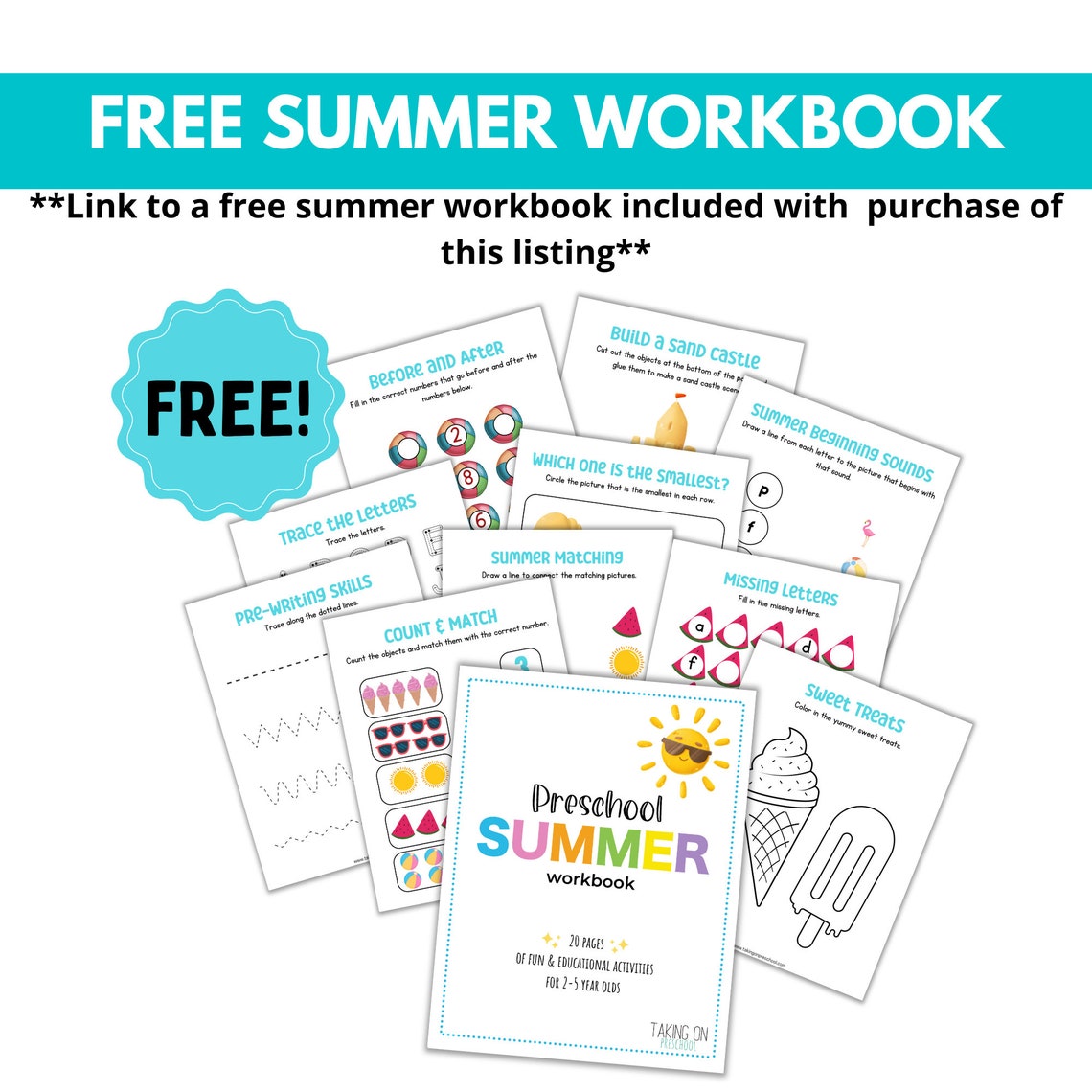 Printable Counting Activity, Summer Math Ice Cream Cone Game for ...