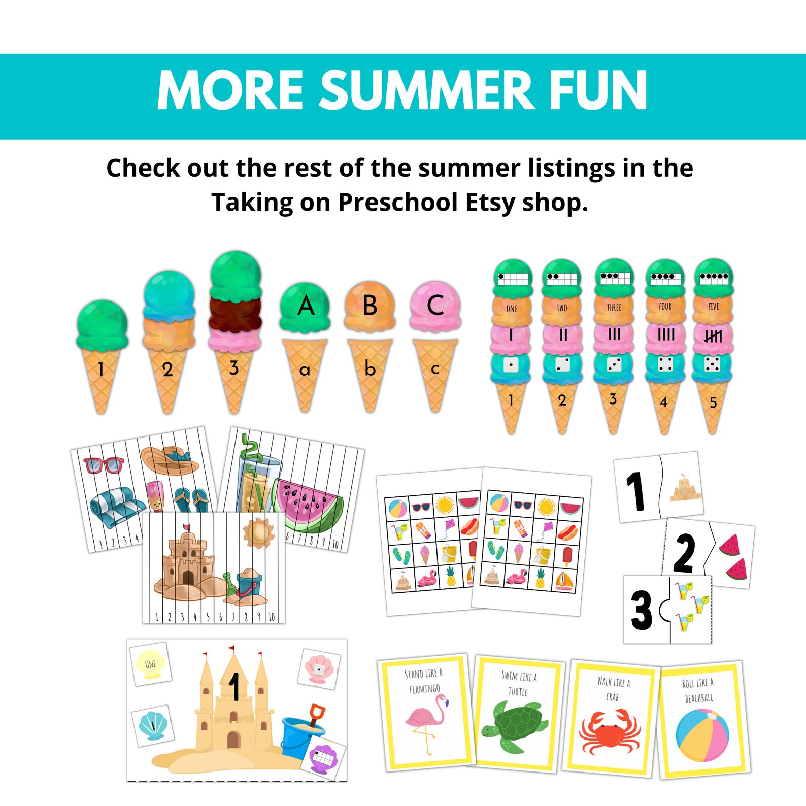 Preschool Letter Matching Activity - Printable Alphabet Ice Cream Cone ...