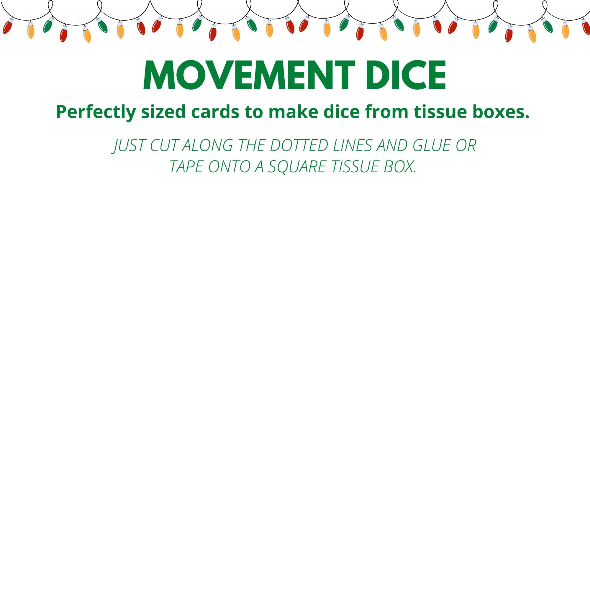 Christmas Movement Cards Printable Action Flashcards for - Etsy